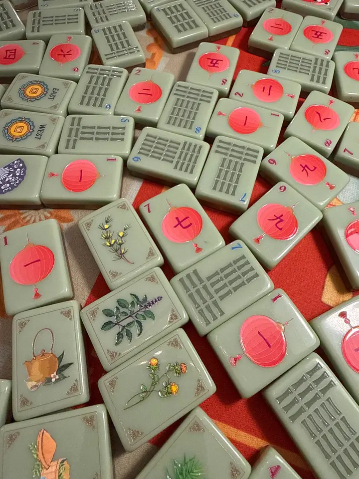 Sakura Diva Custom Acrylic Engraved American Mahjong Tiles Mahjong Set ...