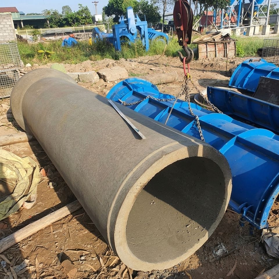 Semiautomatic Precast Concrete Pipe Making Line with Pipe Mould for ...