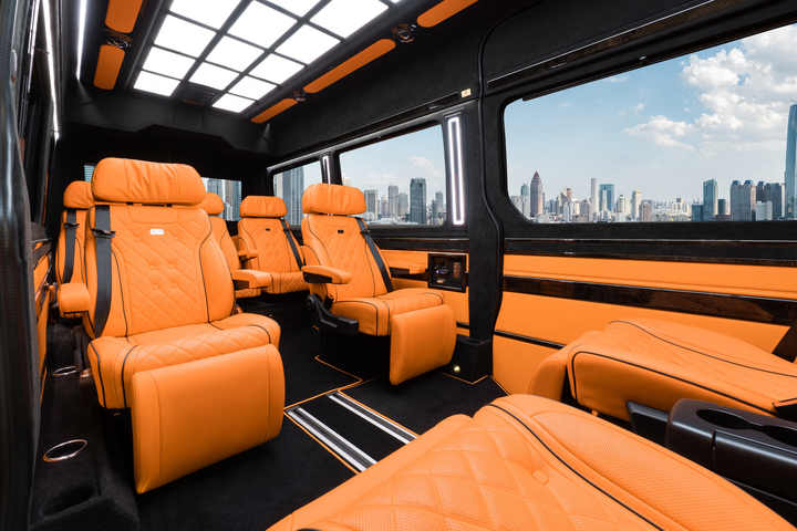 VIP Mercedes Sprinter Van Full Interior Walls Upgrade Gasoline ...