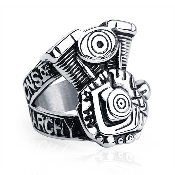 Personalized Engraving Jewelry Retro Motorcycle Engine Ring| Alibaba.com