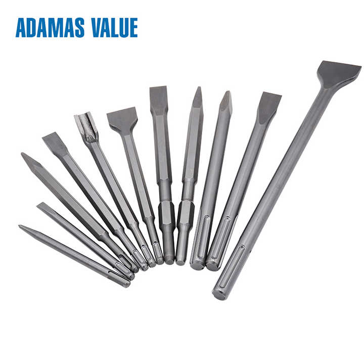 SDS Plus Max Point and Flat Chisel for Concrete and Stone