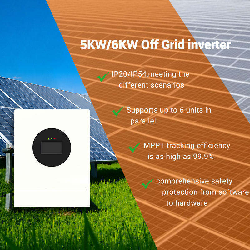 MPPT Solar Hybrid Inverter 48V 6KW/11KW Pure Sine Wave 93% Efficiency ...