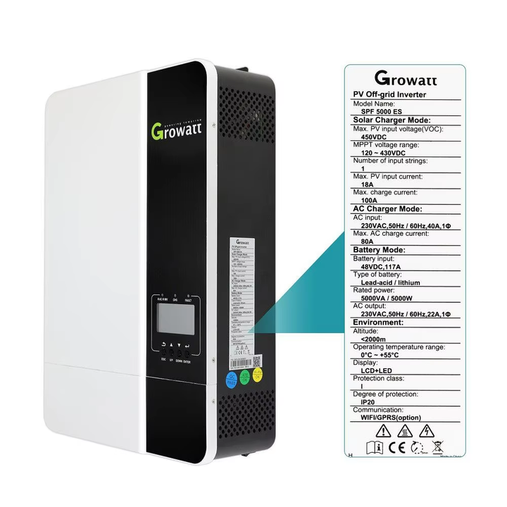 China Price Growatt SPF 3Kw 5Kw Off Grid Inverter DC to AC Pure Sine ...