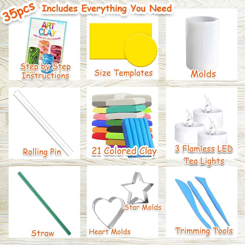 DIY Craft Kits: Make Your Own Clay Luminaries - Fun Arts & Crafts Kits ...