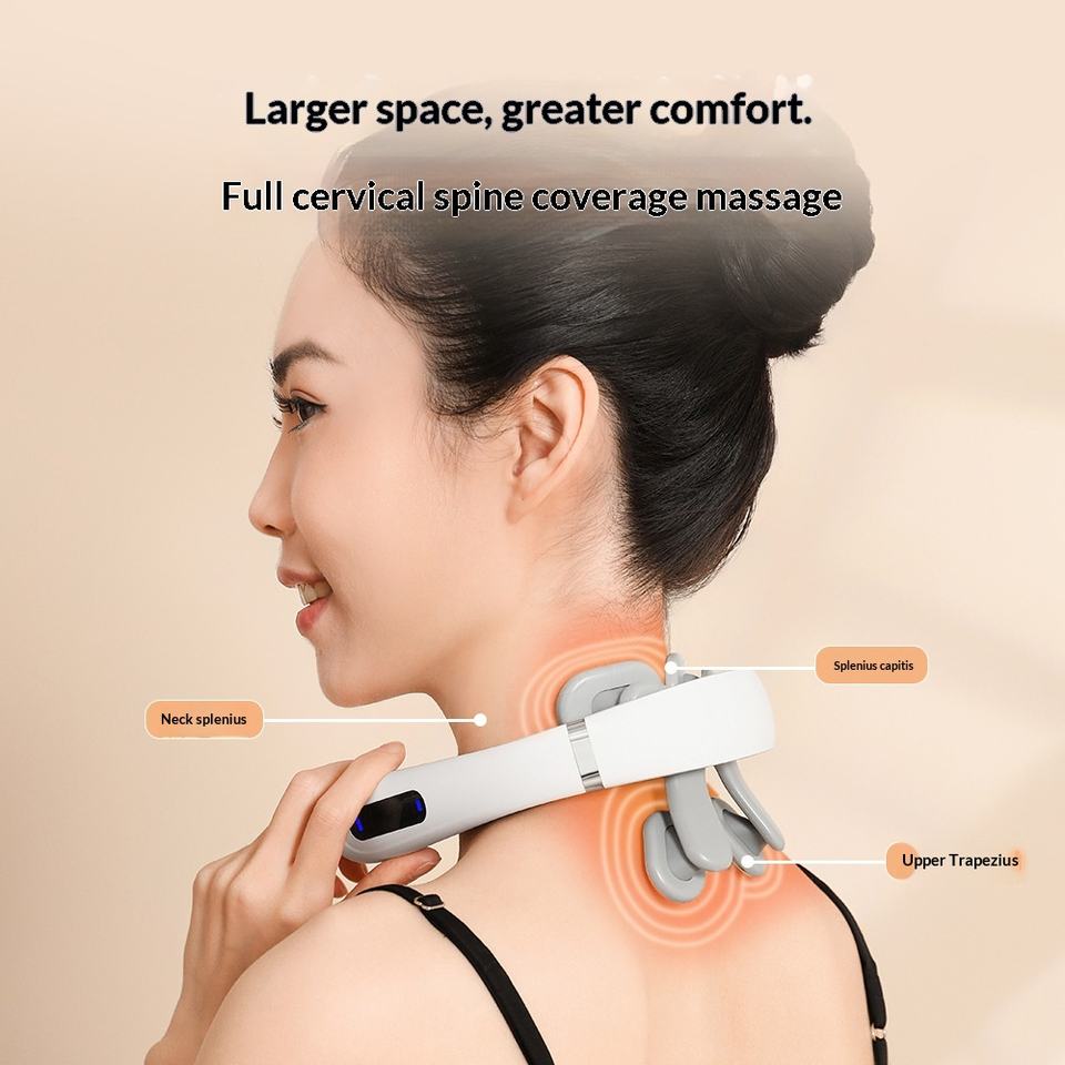 Cervical Vertebra Massager Bluetooth Multi-Mode Low Frequency Pulse ...