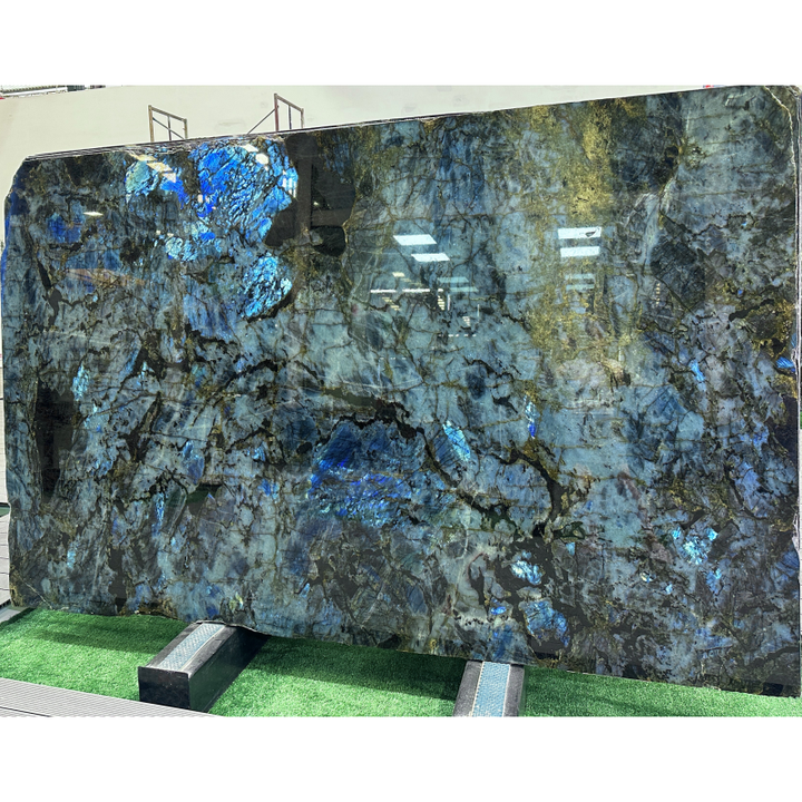 Madagascar Blue River Labradorite Granite Slabs for Kitchen Top Bar top ...