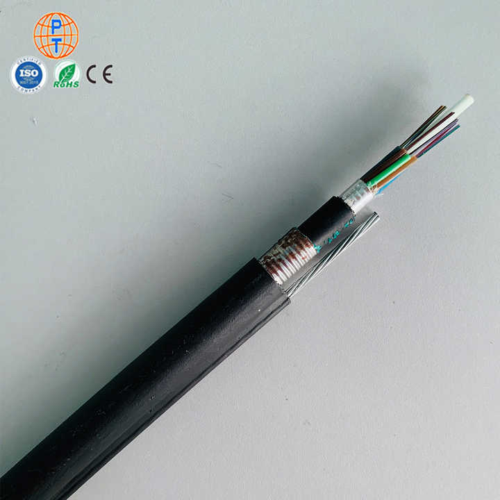 Outdoor armored overhead self-supporting 8-shaped optical cable twisted ...