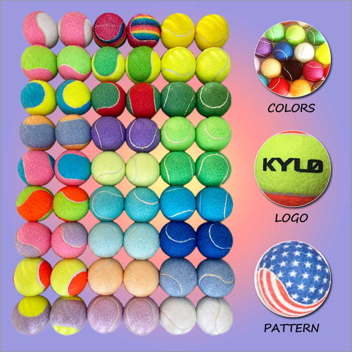 Custom Printing Colorful Tennis Ball for Dog - Durable Rubber Pet Chew ...