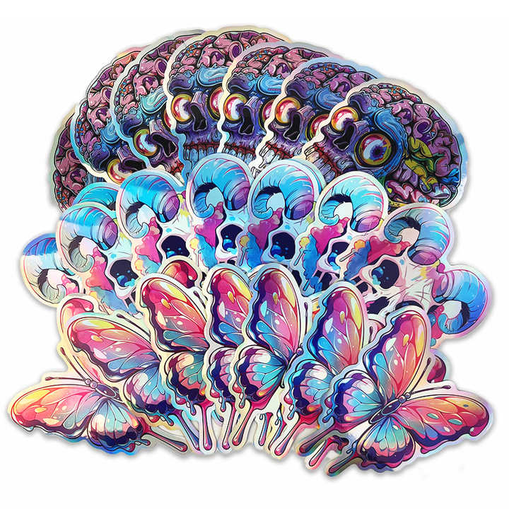 Custom Die Cut Holographic Stickers - Waterproof & Versatile