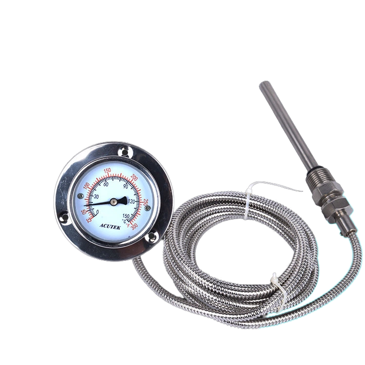 ACUTEK Axial Edge-Mounted Stainless Steel Digital Display Pressure ...
