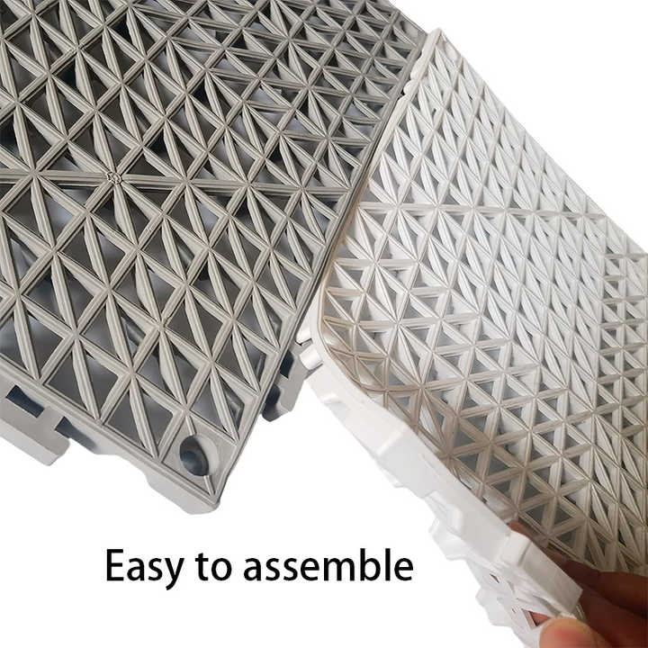 Interlocking Drainage PVC Modular Floor Tiles - Non-slip