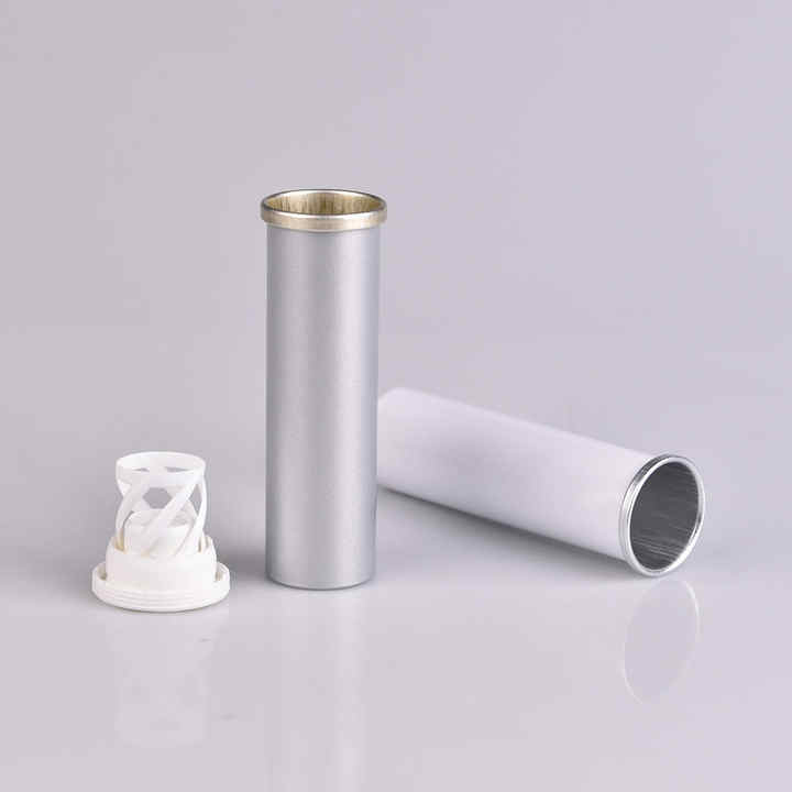 Effervescent Tablet Tube - Aluminum with Desiccant Label