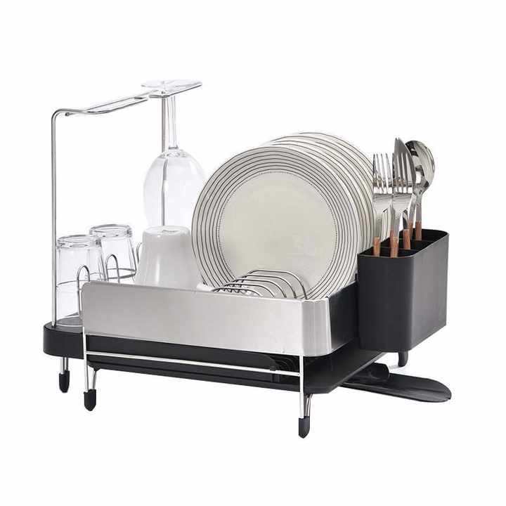 WIREKING Kitchen Sink 304 Stainless Steel Dish Rack Foldable Dish ...