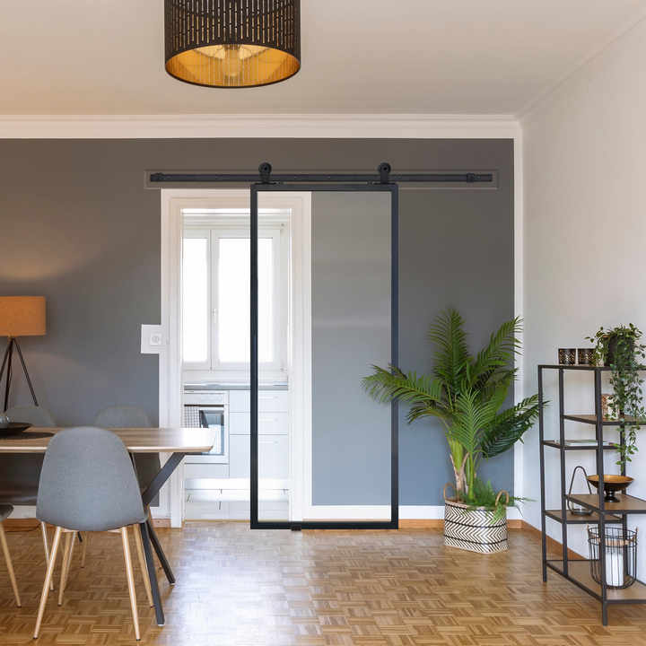 NICE AL NFRC moden slim frame aluminum tempered glass patio sliding door hurricane impact ...