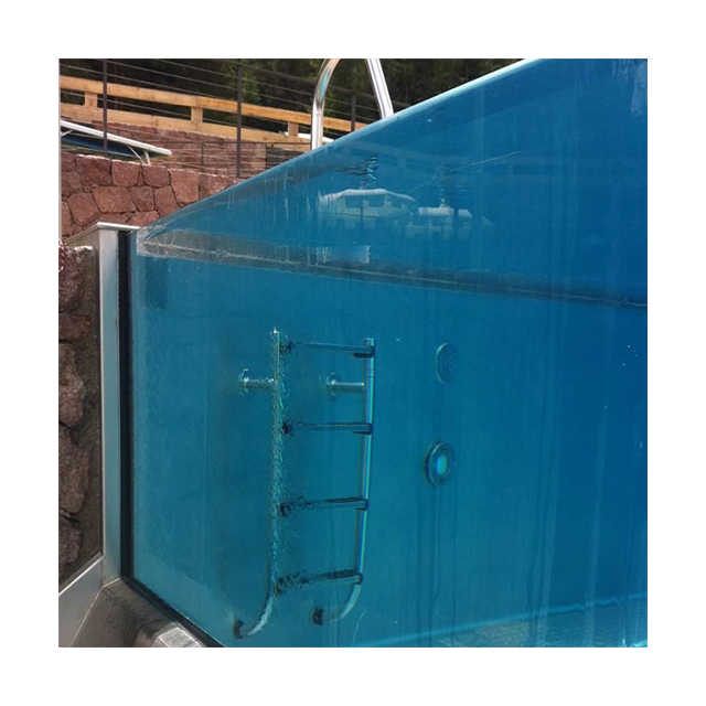 Infinity Pool Glass Fibreglass Lap Pool Intex Crystal Blue