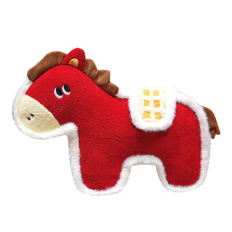 2026 Year of the Horse Plush Toy Mascot Cartoon Cute Sofa Throw Pillow ...