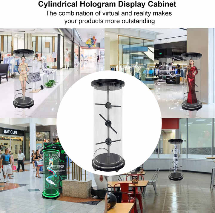 Mini 3D Fan Hologram Projector - LED Splicing Cylindrical Display