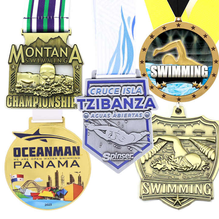 Manufacturer Free Design Custom Synchronized Swimming Kids Club Metal ...