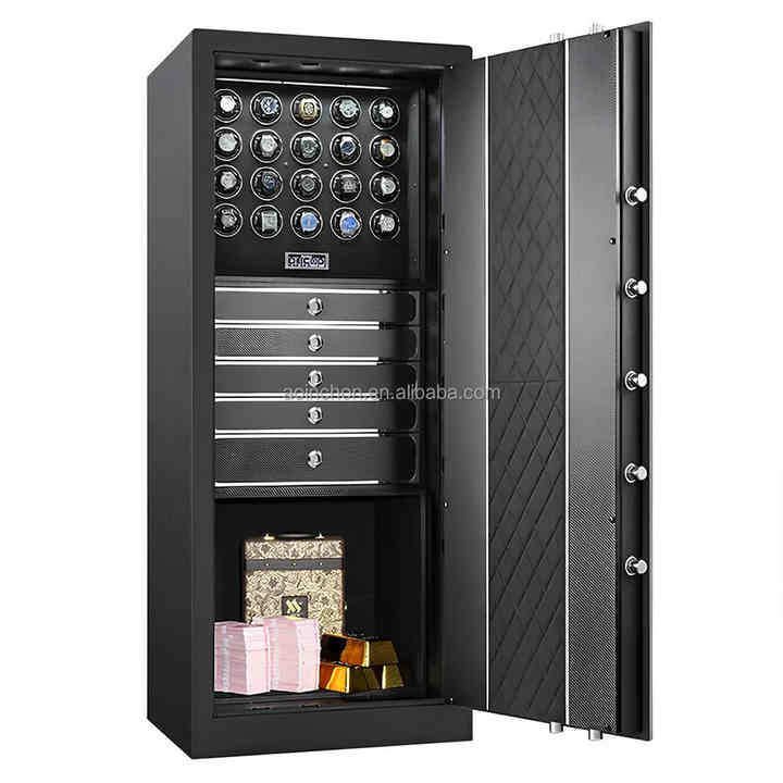 Customized Watch Winder Safe Box with Fire-Resistant Coating