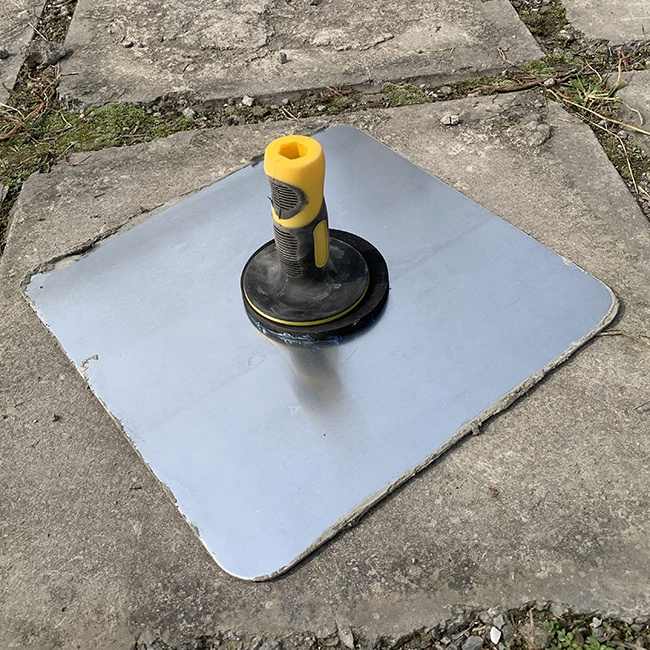 Plaster Hawk Aluminium Mortar Board Holder with Rubber Handle