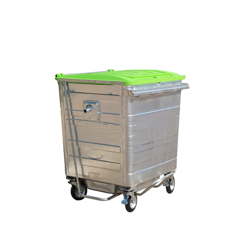 Movable Metal Dumpster Industrial Storage Waste Bins - Buy 1100 Litre ...