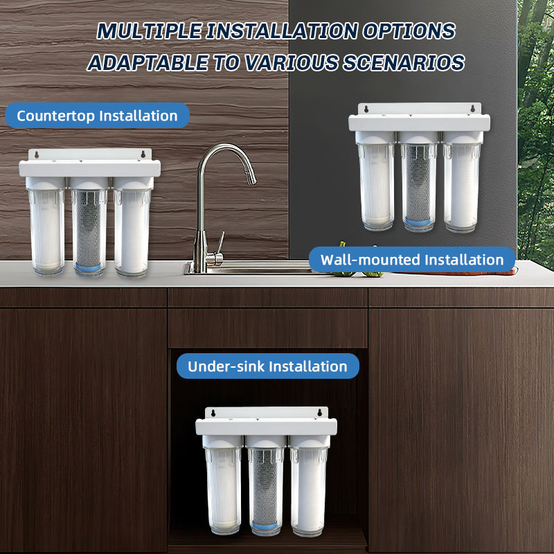 Whole House Water Treatment Purifier 10 Inch 3 Stage Water Filter for ...