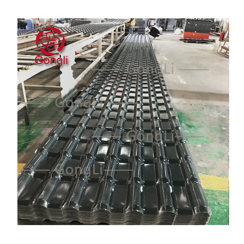 Colorful ASA PVC Synthetic Slate Corrugated Roof Tiles Blue Outdoor ...