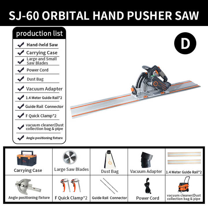 JZY Custom High Precision Manual Guided Circular Saw Guide Rail Track SJ-60 Brushless Track Saw ...