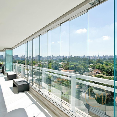 Custom Veranda Exterior Accordion Bifold Door Glass Sliding Patio Bi ...