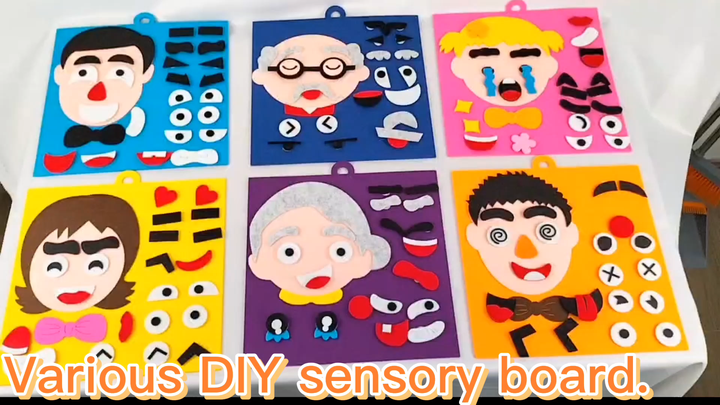 Children Learning Educational Diy Felt Fabric Board Toy Facial ...