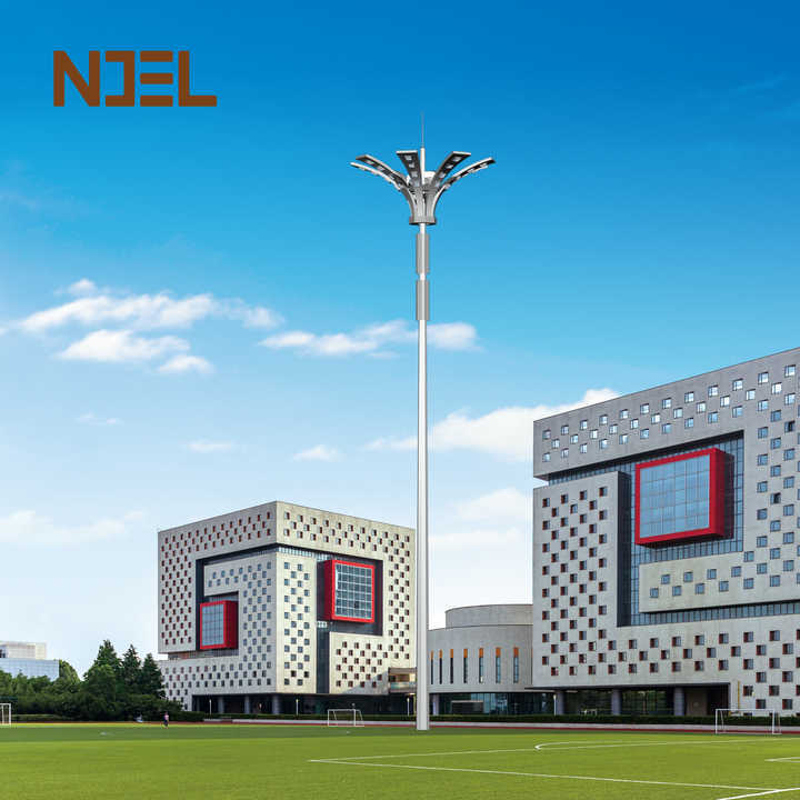 Customized 15m-40m High Mast Lighting Pole for Football Stadium Airport ...