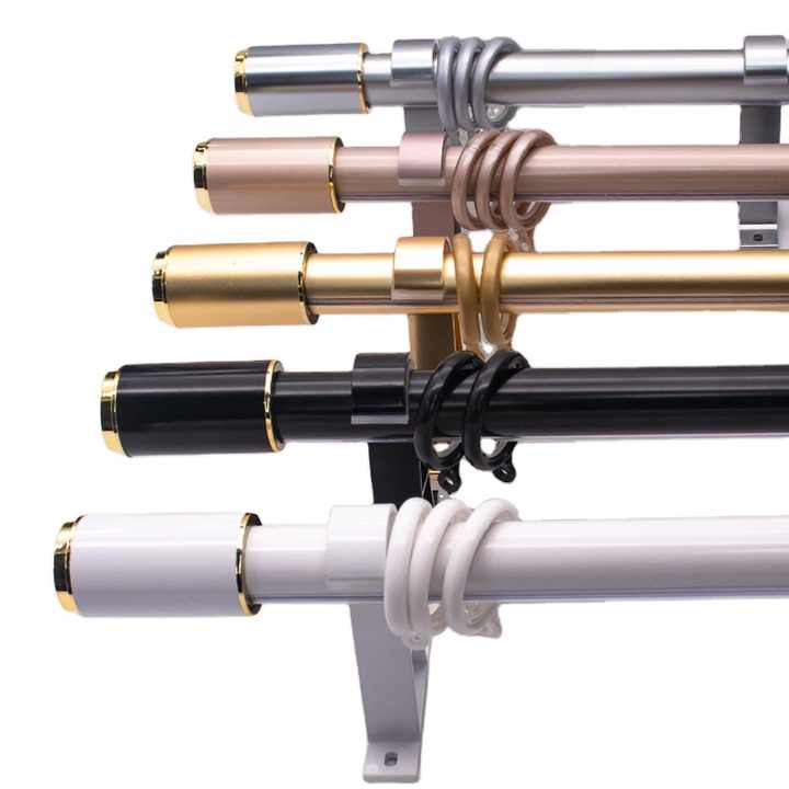 Modern Curtain Rod and Accessories Window Decorative Double Gold ...