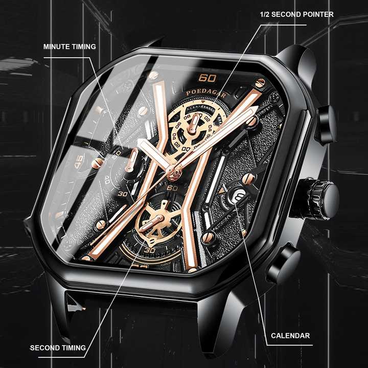 POEDAGAR 922 Men's Luxury Wrist Watches - Fashion & Chronograph