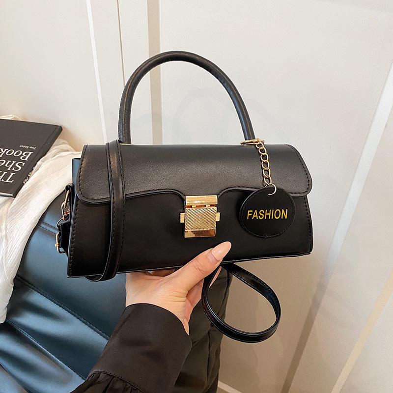2026 Early Spring Lock Shoulder Bag Versatile Style Minimalist PU Women ...
