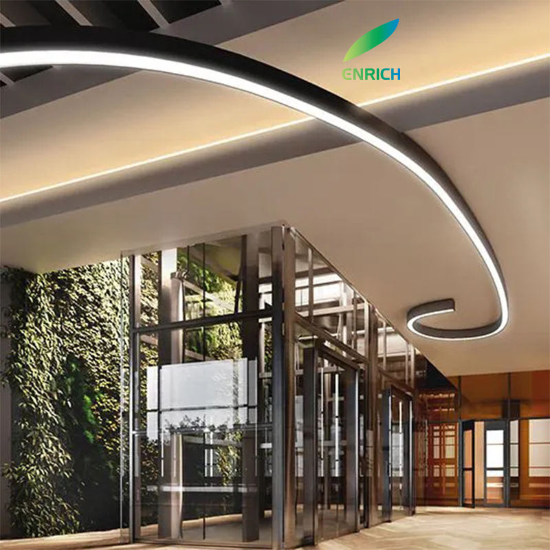 OEM Aluminum Profile Curved Line Lights for Creative Ceilings