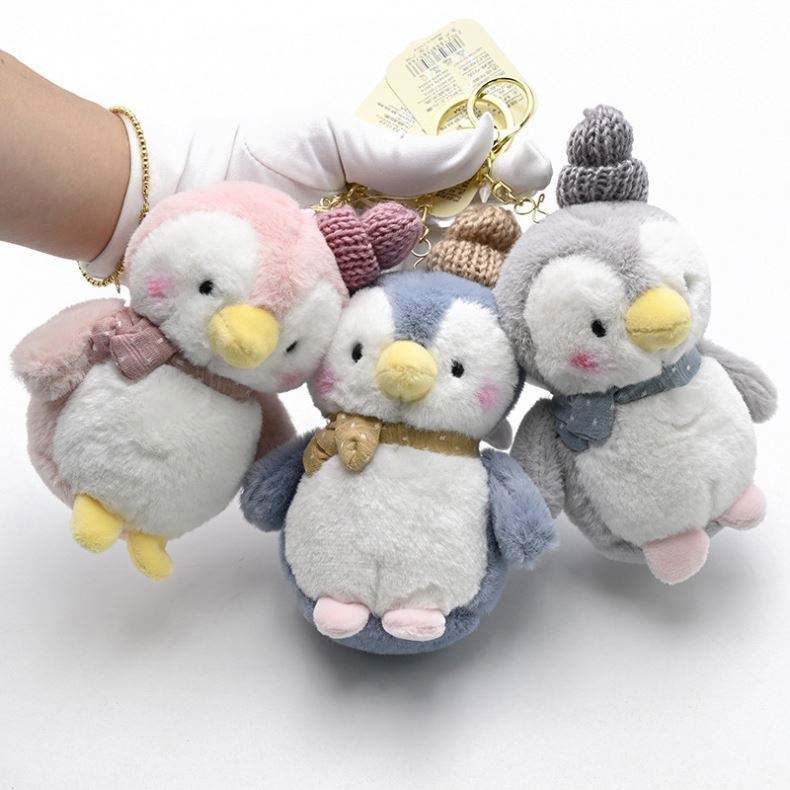 Cute 11cm Kawaii Mini Penguin Plush Keychains - Wholesale