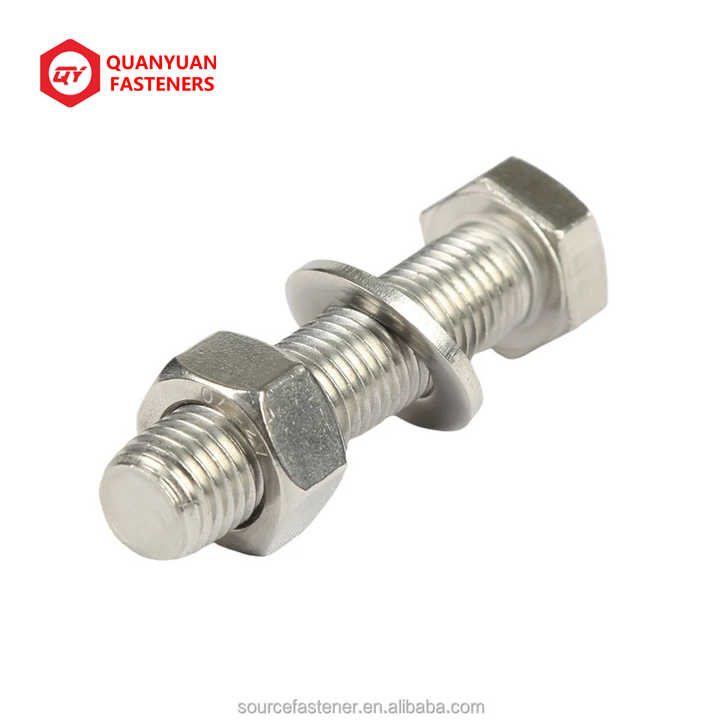 SS400 Bolt Nut Washer SUS304 M7 M40 DIN933 Standard Bolts A2-70 SS316 A4-70 Stainless Steel Hex ...
