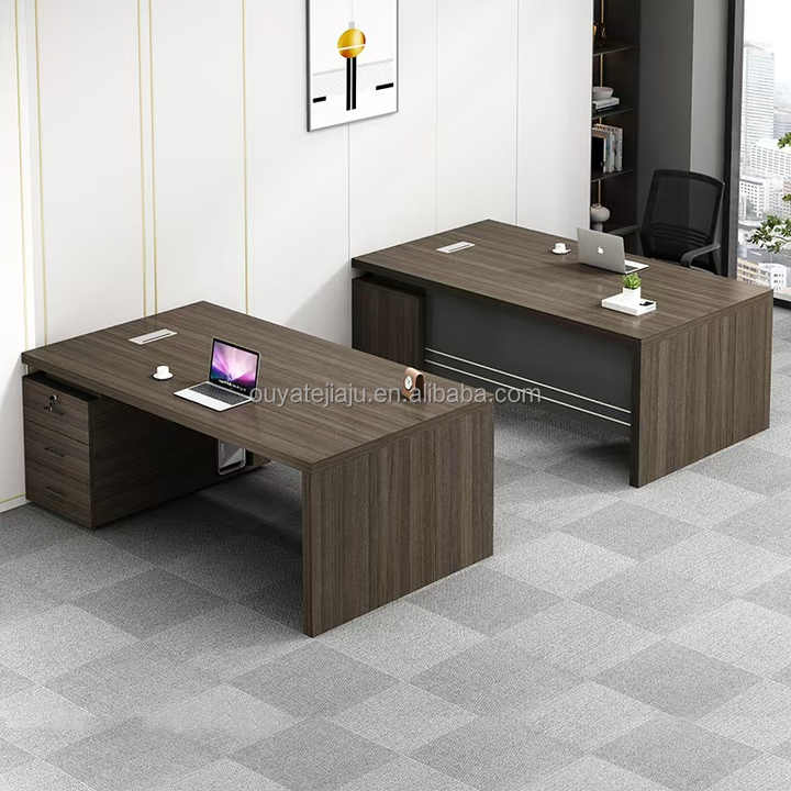 Simple Modern Luxury Executive Office Desk Extendable L-Shape Work ...