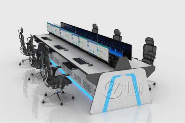 Office Building Console Control Room Console Tables Broadcast Studio ...