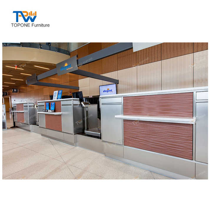 Luxury Acrylic Small Airport Reception Desk Check in Counter Design ...