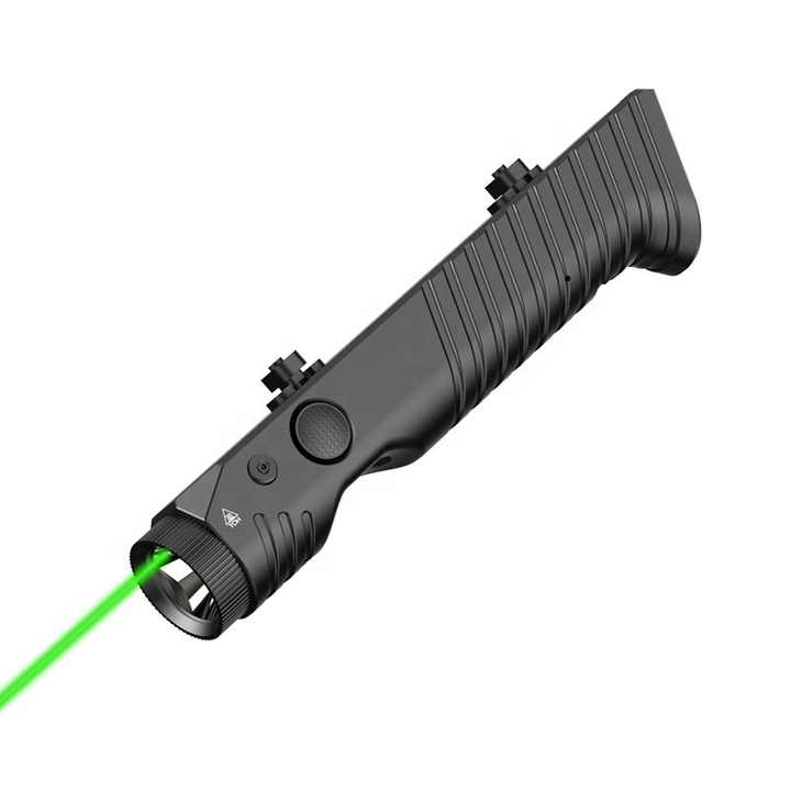 1450 Lumens Tactical Flashlight with Green Beam Light Combo