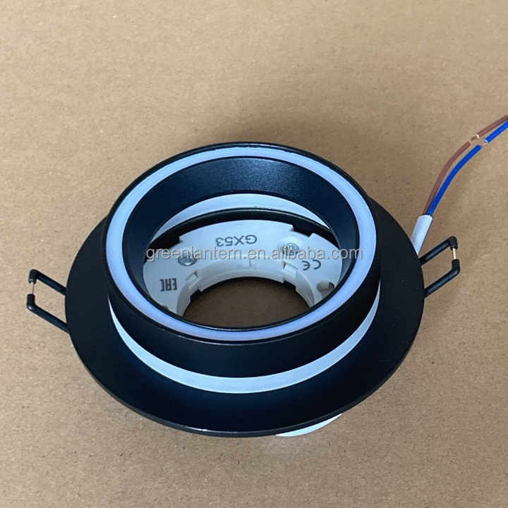 Gx53 Ceiling Lamp Holder Recessed Round Gx53 Led Downlgiht Housing ...