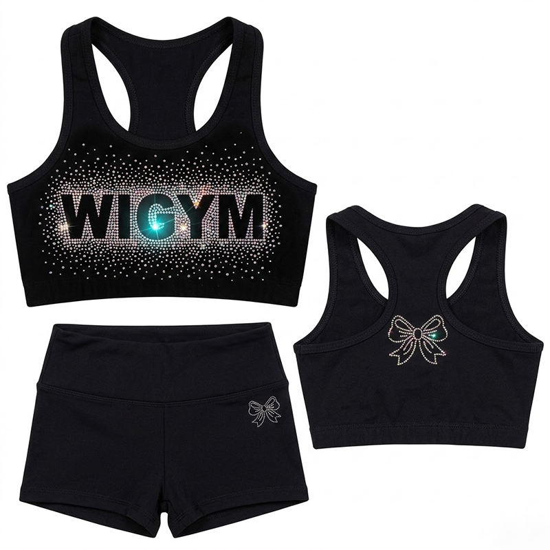Dye Sublimation Custom Cheerleading Uniform Set for Kids Bra Top ...