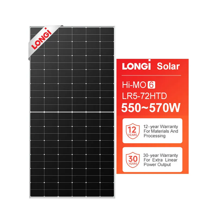Longi Solar Panels - High Efficiency 550W Bifacial Modules