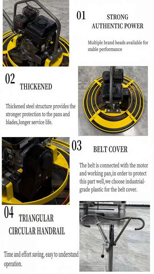 High Efficiency Engine-Powered Helicopter Concrete Finish Power Trowel ...