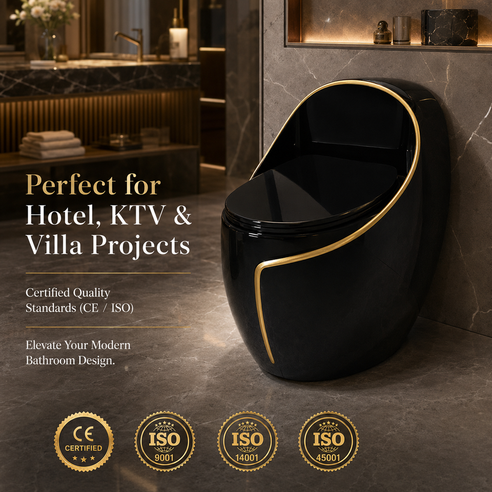 Custom Color Luxury One Piece Ceramic Toilet Color Glazed Bathroom WC ...