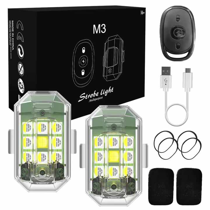 Car Emergency Lights - Rechargeable Motorcycle RGB Taillight