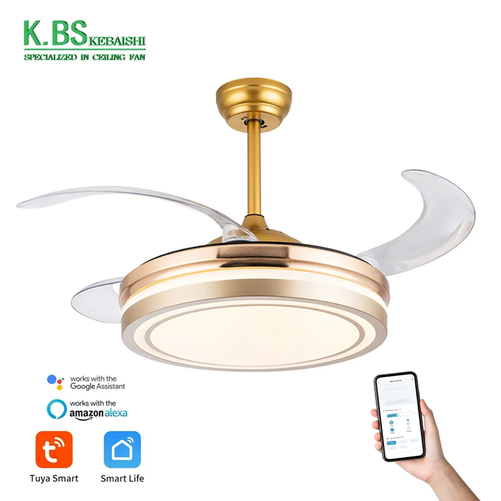 Celling Fan Home Decorative Modern Dc Bldc Led Light Remote Control ...