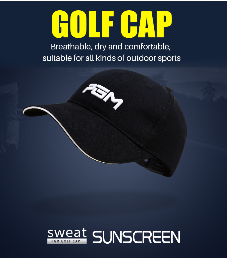 PGM MZ018 summer embroidery golf cap new style wholesale golf hats with ...
