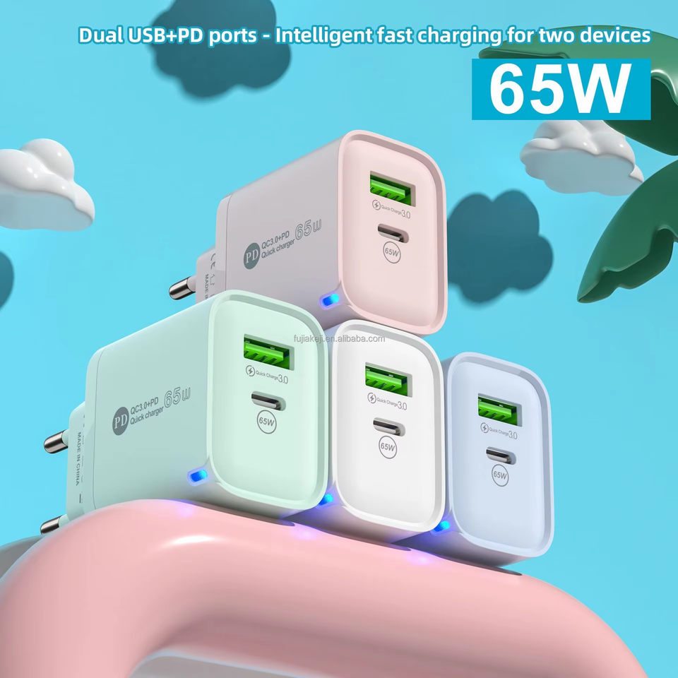 PD65W USB-C Original Power Adapter Fast Charging Wall Charger EU US UK ...